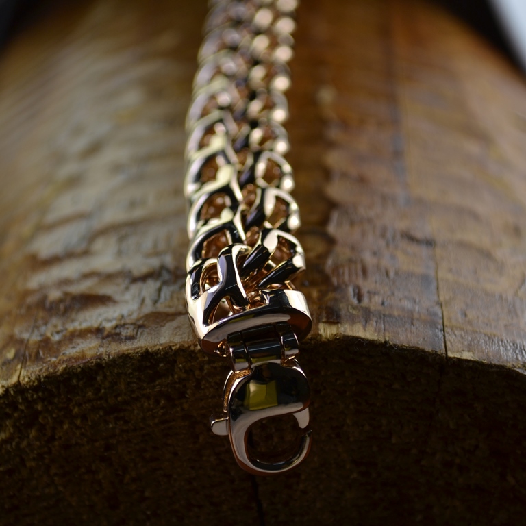 Браслет плетения Бисмарк из красного золота (цена за грамм) | Купить в ...